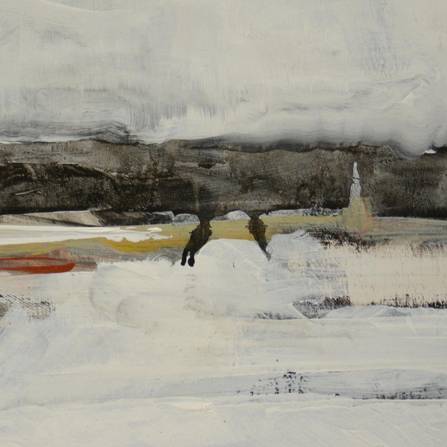 John J. Daly - "Mooring IV", acrylic painting, abstract, landscape ...