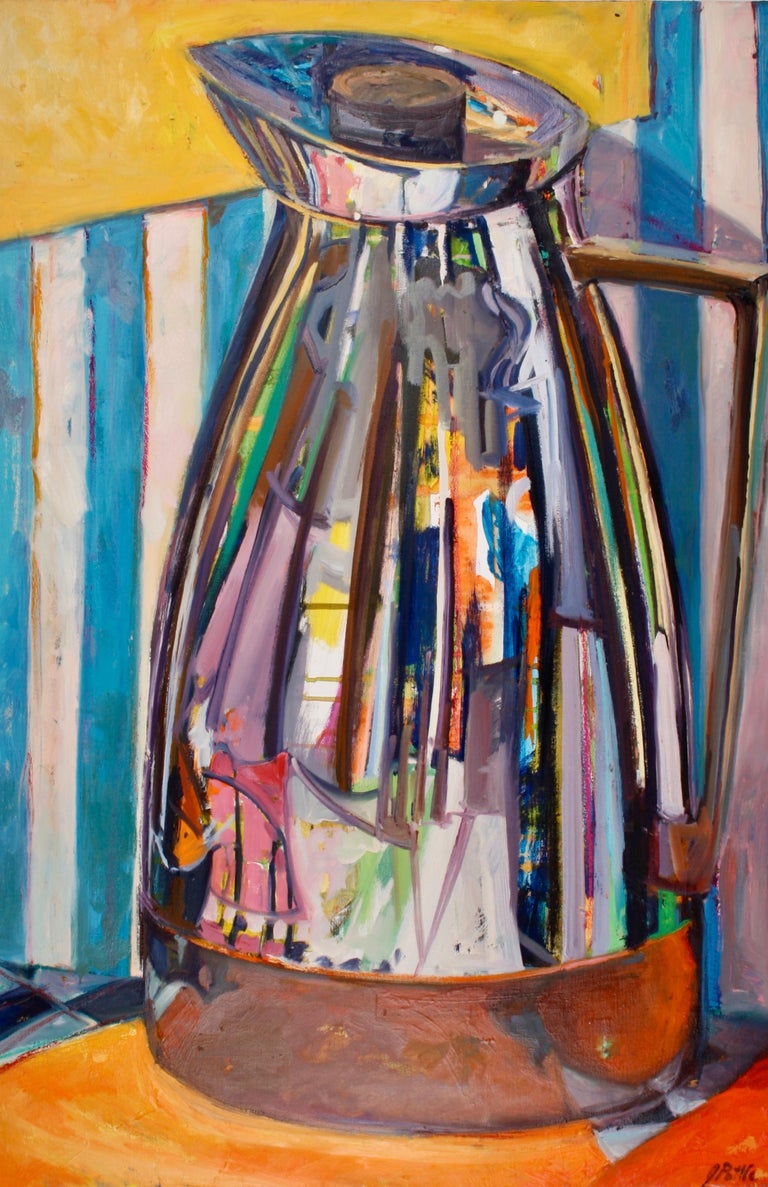Jill Pottle - "Silver Pot II", acrylic, oil, painting, still life ...
