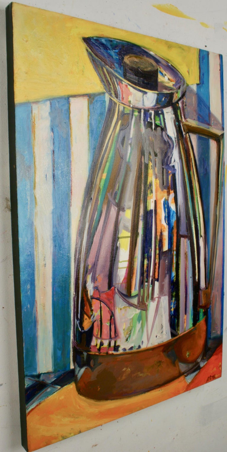 Jill Pottle - "Silver Pot II", acrylic, oil, painting, still life ...