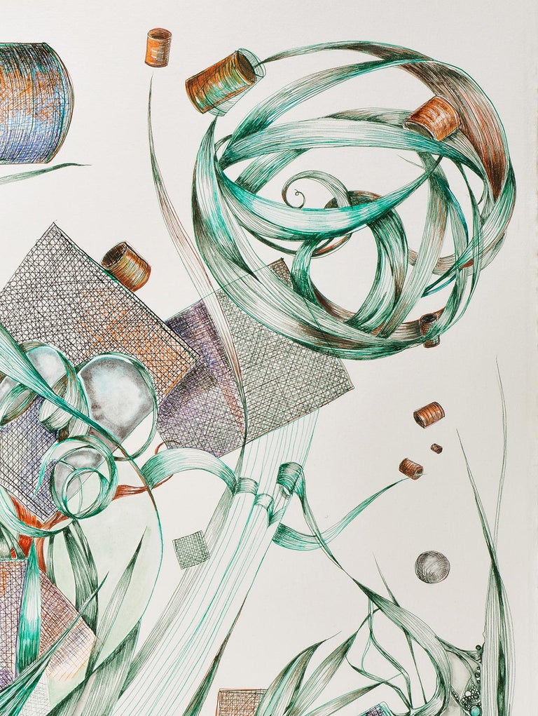 Sarah Alexander - "Elude", contemporary, watercolour, drawing, art deco ...