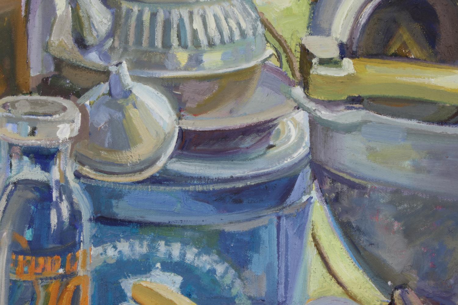 Jill Pottle - "Illuminated Kitchenware", still life, retro, high chroma ...