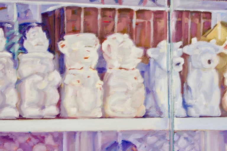 Jill Pottle - "Four out of Seven", oil painting, still life, retro ...