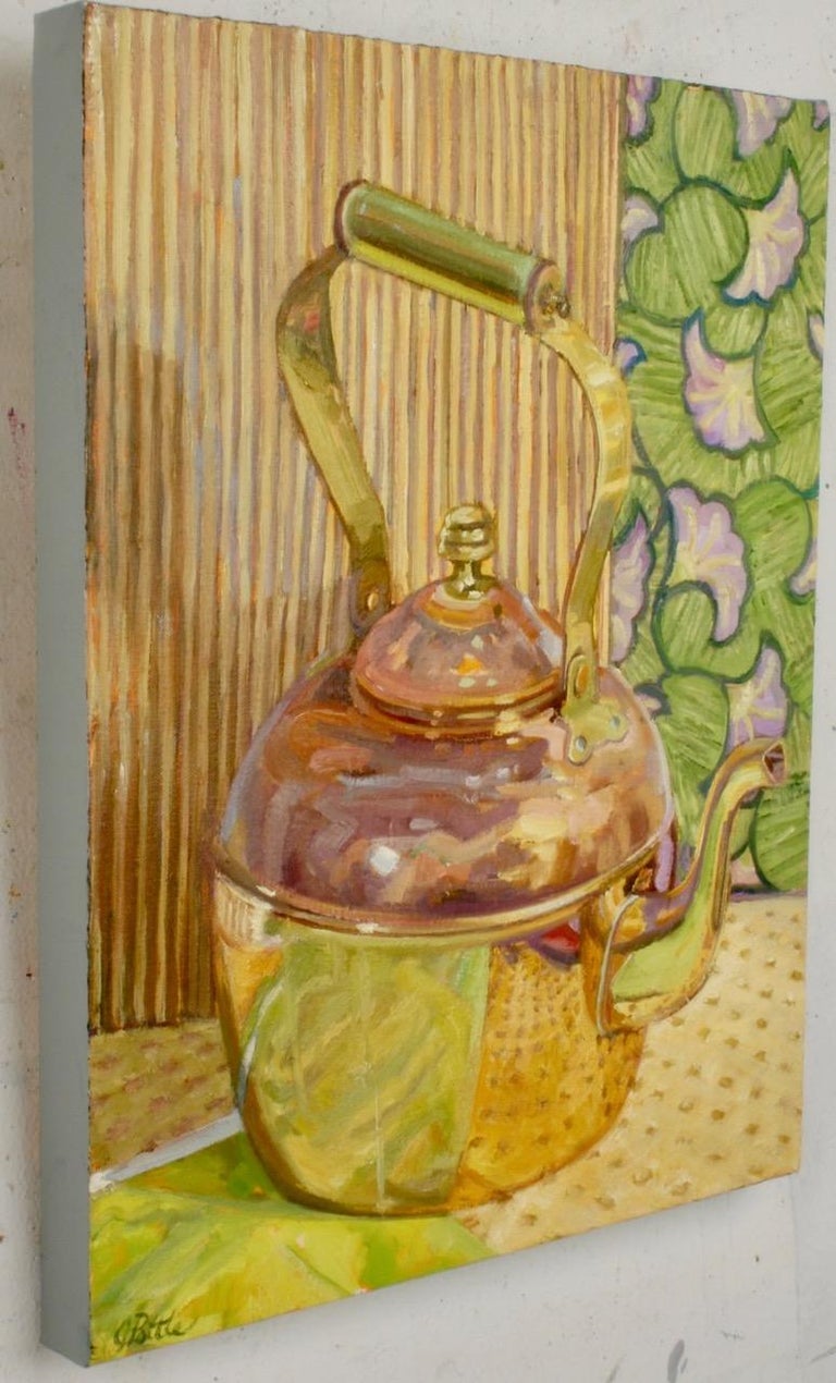 Jill Pottle - "Copper Pot", contemporary, still life, retro, high ...