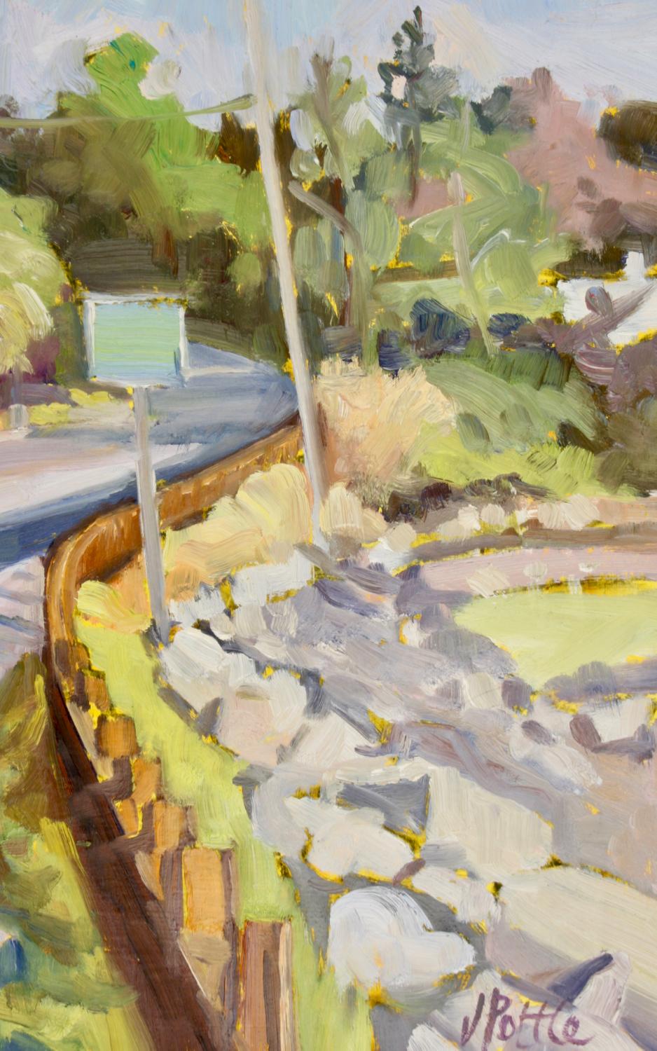 Jill Pottle - "It's a Long Road Home", oil painting, high chroma ...