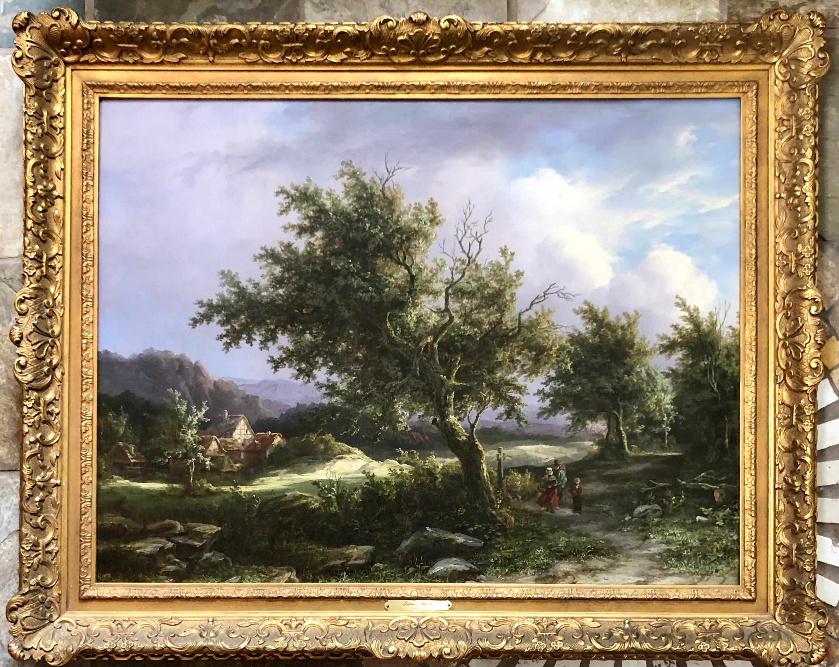 James Stark - Travelers on a Country Path For Sale at 1stDibs