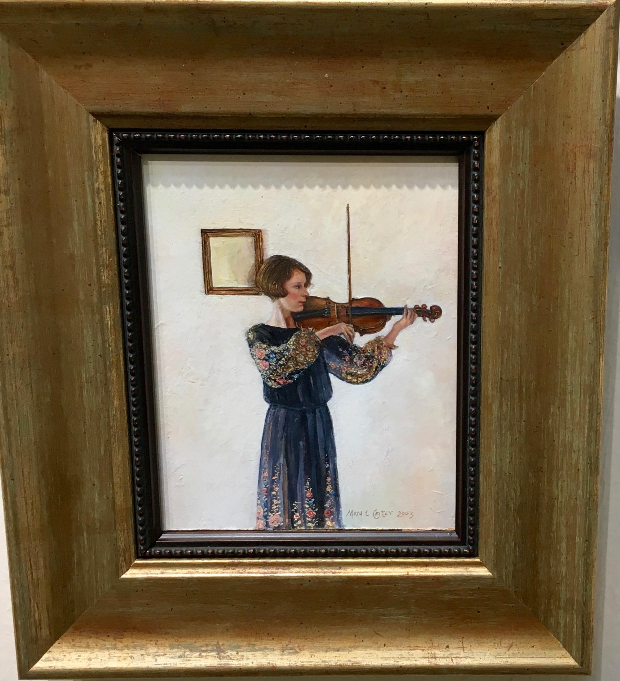 Mary Carter - Portrait of a young English woman playing the Violin in ...
