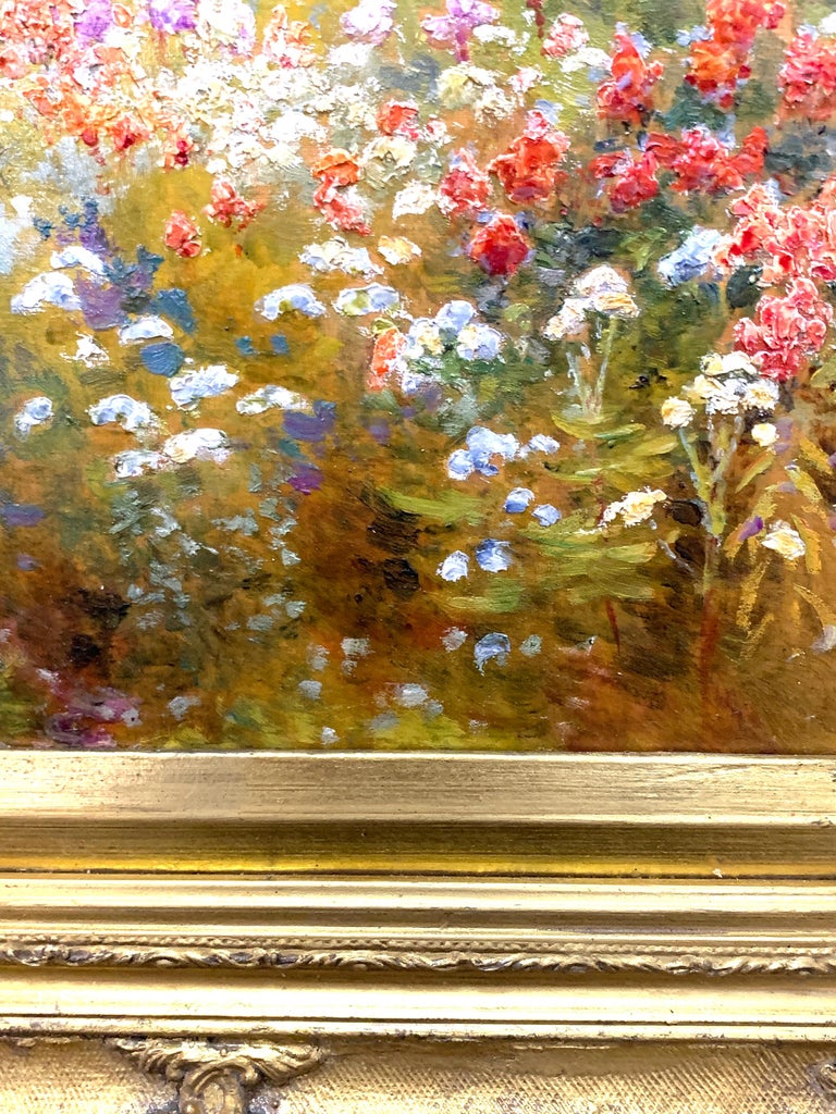 Walter Follen Bishop - English 19th century Garden landscape with ...