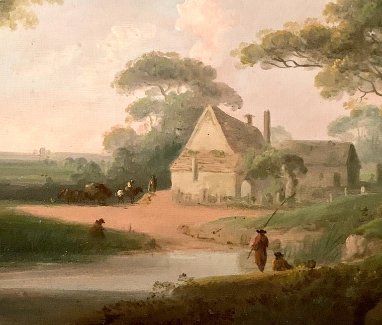 John Rathbone - 18th century English rural landscape with figures ...