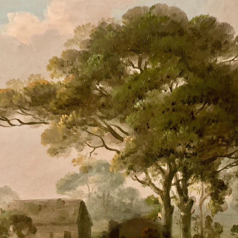 John Rathbone - 18th century English rural landscape with figures ...