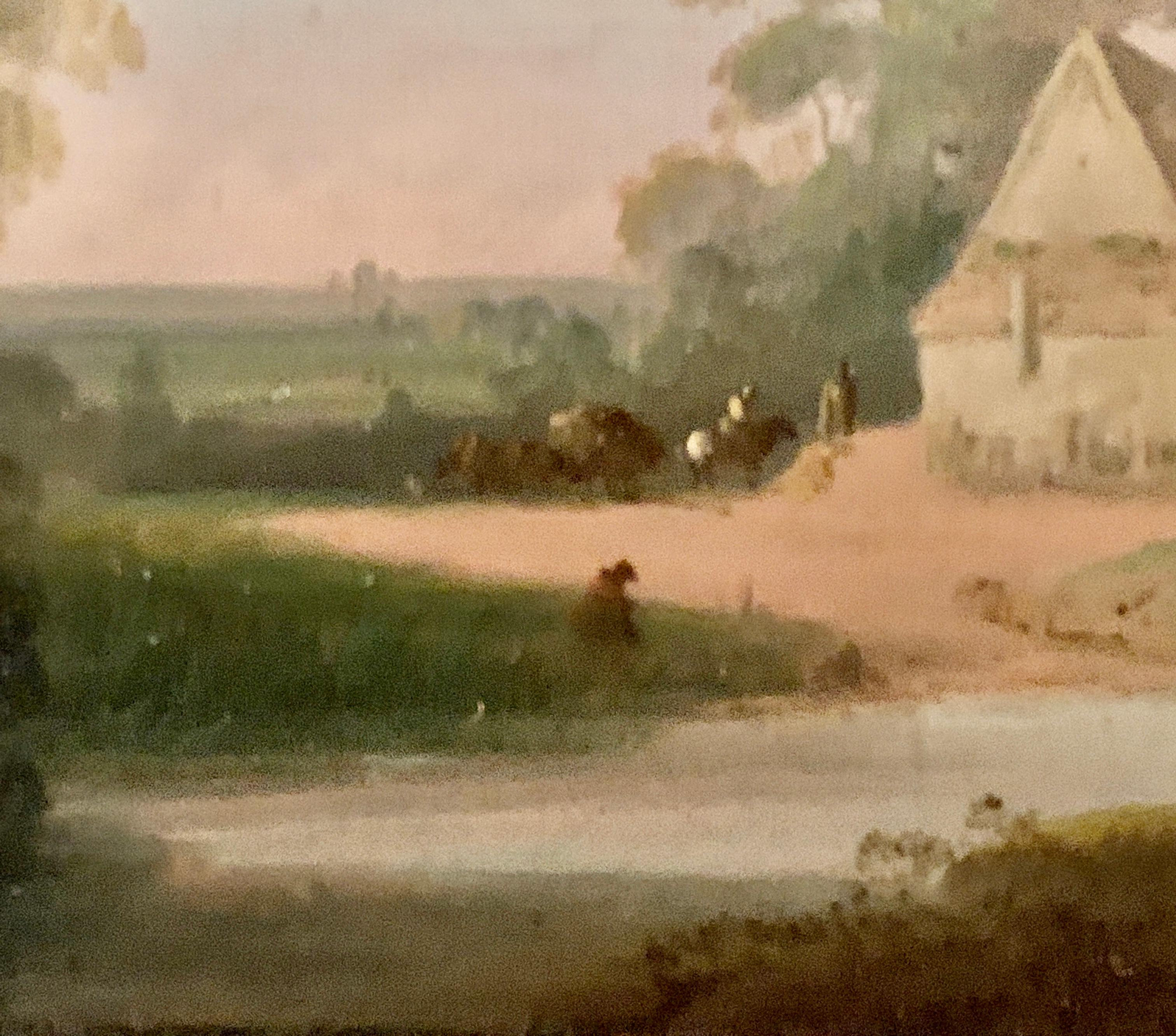 John Rathbone - 18th century English rural landscape with figures ...