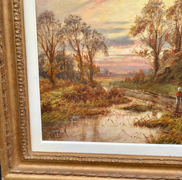 Octavius T. Clark - 19th century Victorian English landscape with ...