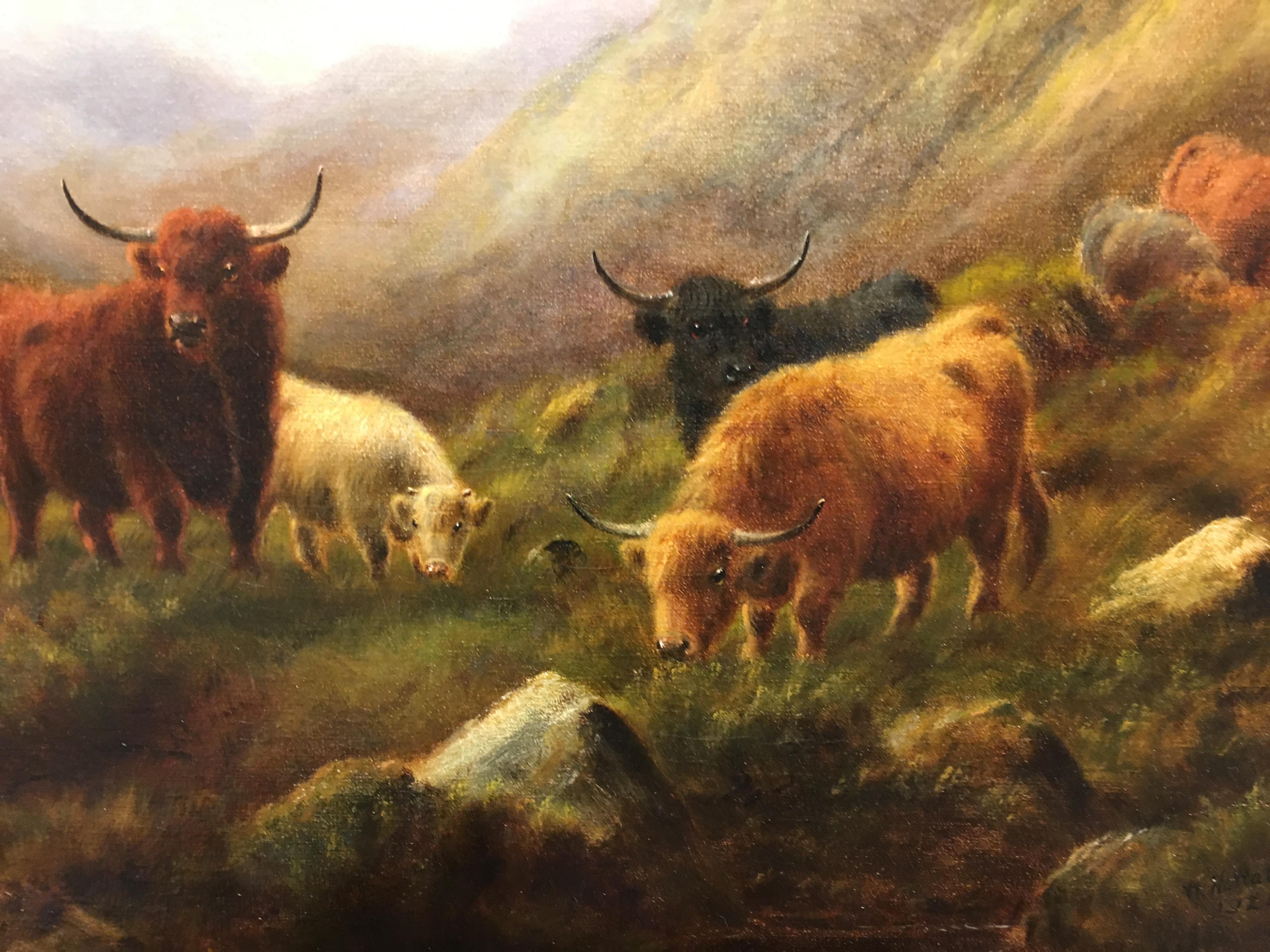 William Harold Watson - Victorian style Highland Scottish cattle and ...