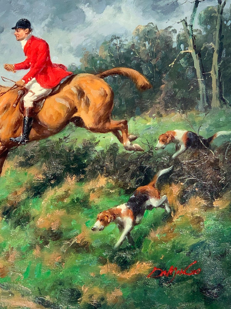Salvator Domingo - 19th Century English style Fox Hunting with horses ...