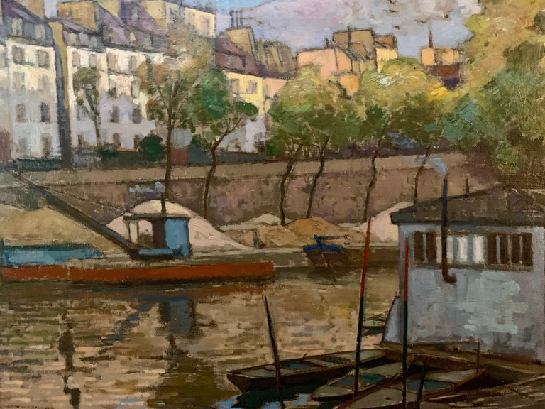 Henry Stanford - French Early 20th century view from the Seine Paris ...