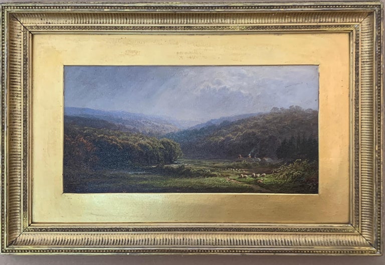 John Barrett - English Victorian 19th century Autumn River landscape ...