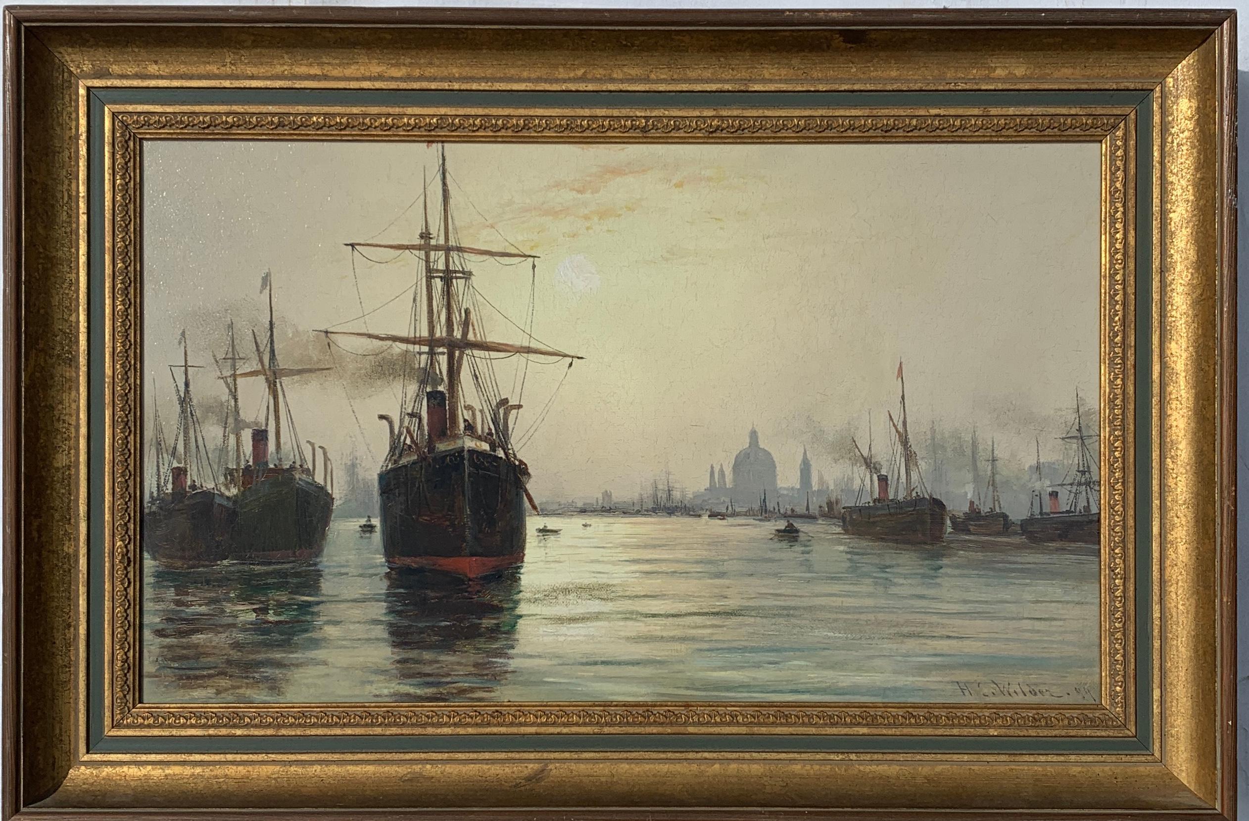 H.C. Wilder - Victorian English Steam and sail ships looking at St ...
