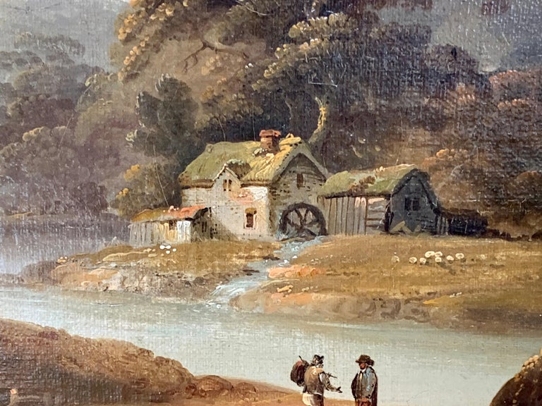 John Rathbone - 18th century English oil landscape with river and ...