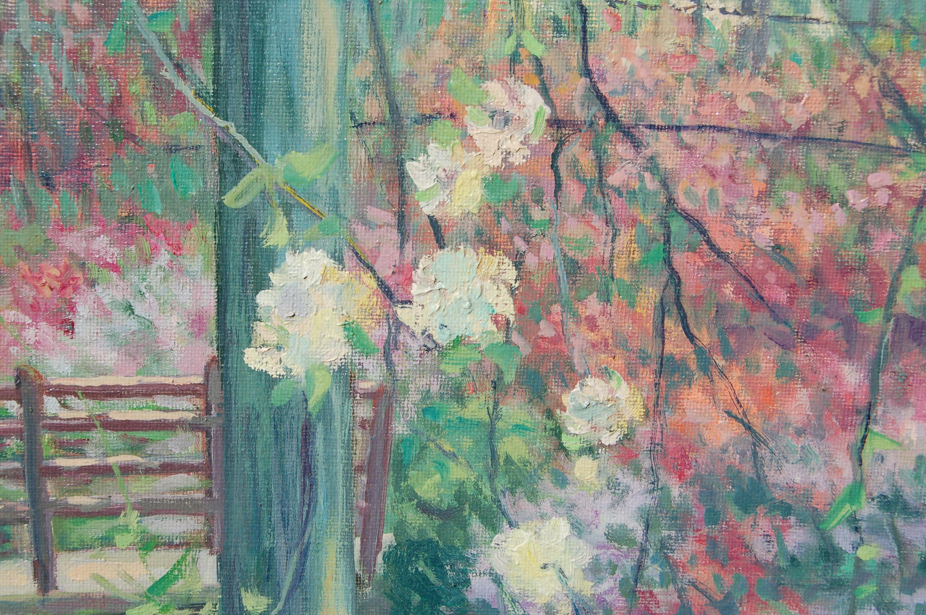 Katy Wieme - 20th century Impressionist river landscape with trees in ...