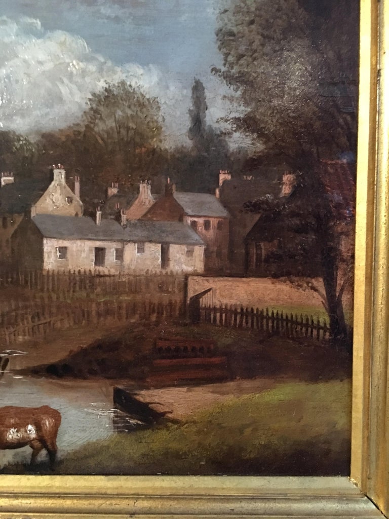 Victorian British - Under the Bridge, Victorian Landscape, Oil Painting ...