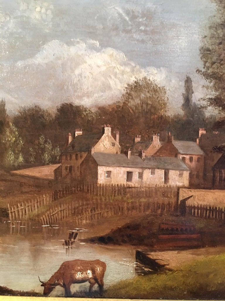 Victorian British - Under the Bridge, Victorian Landscape, Oil Painting ...