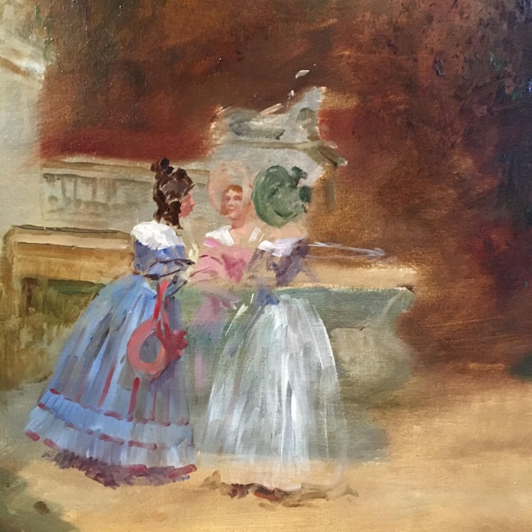 Theodore Roussel - 'In the Park' Impressionist Landscape, Fine Antique ...