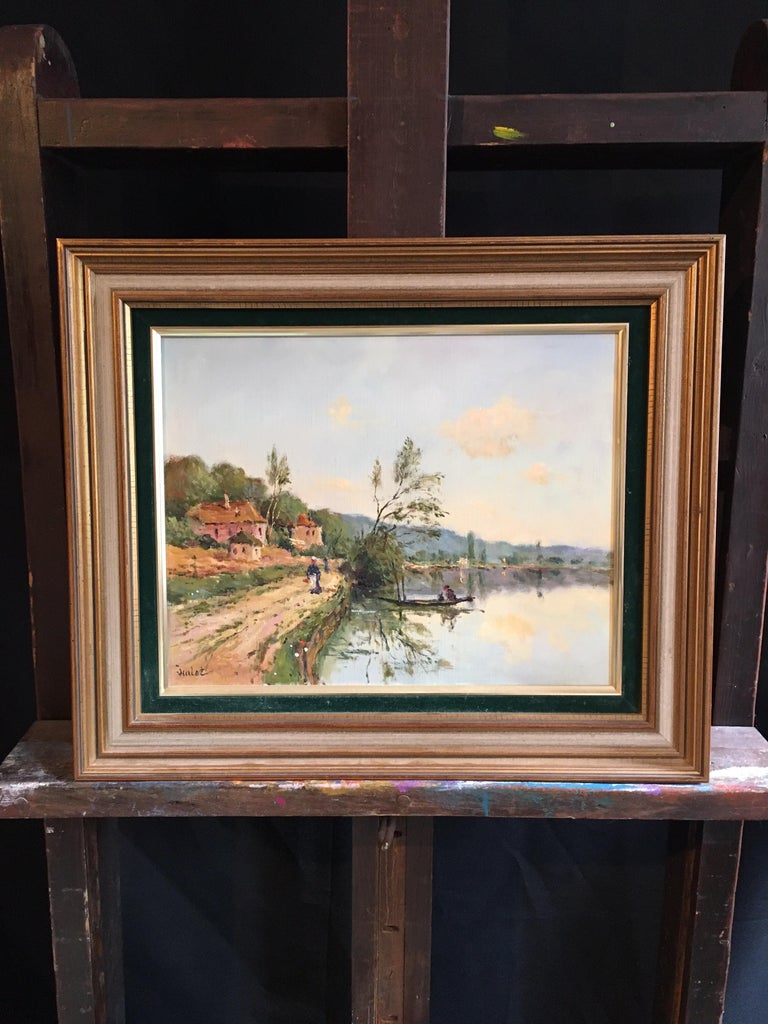 L.Vialet - 'Paysage de L'eure' Impressionist Landscape, Signed Oil ...