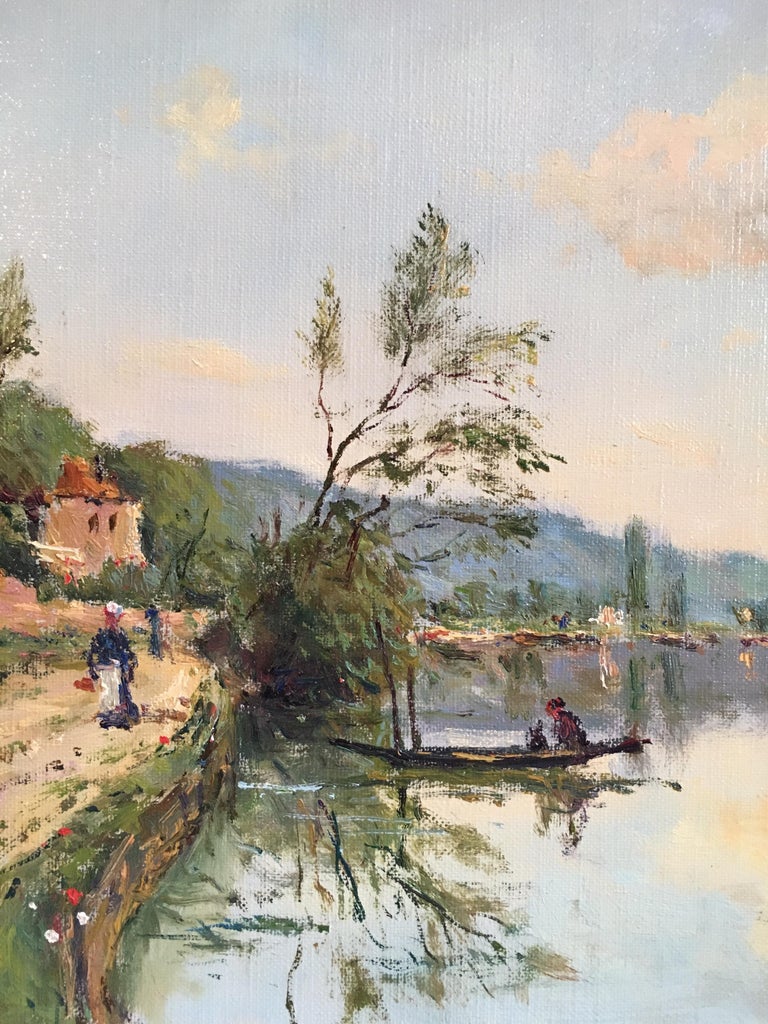 L.Vialet - 'Paysage de L'eure' Impressionist Landscape, Signed Oil ...