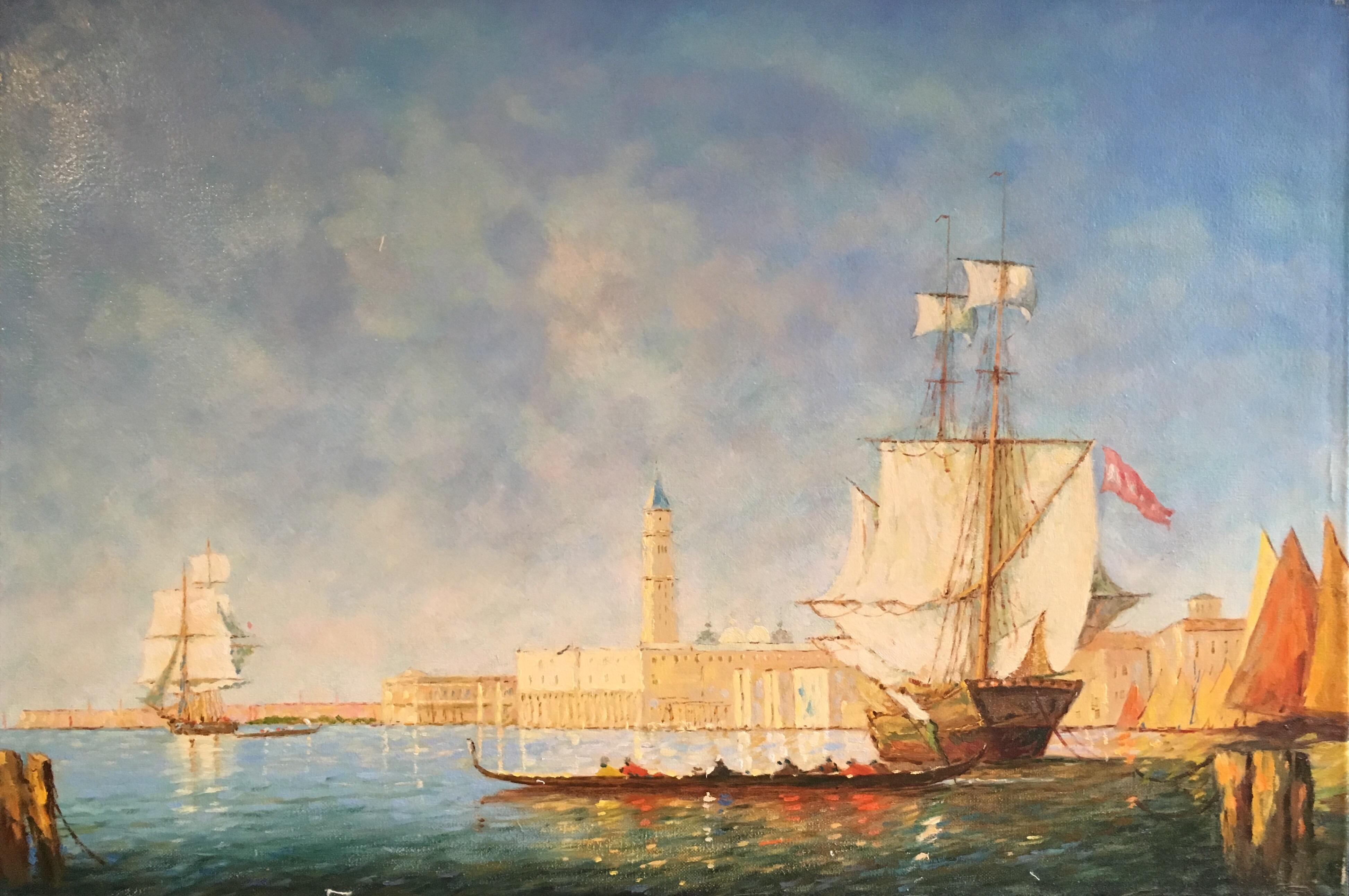 Smolin Alexey - Venice Impressionist Landscape, Nautical Theme ...