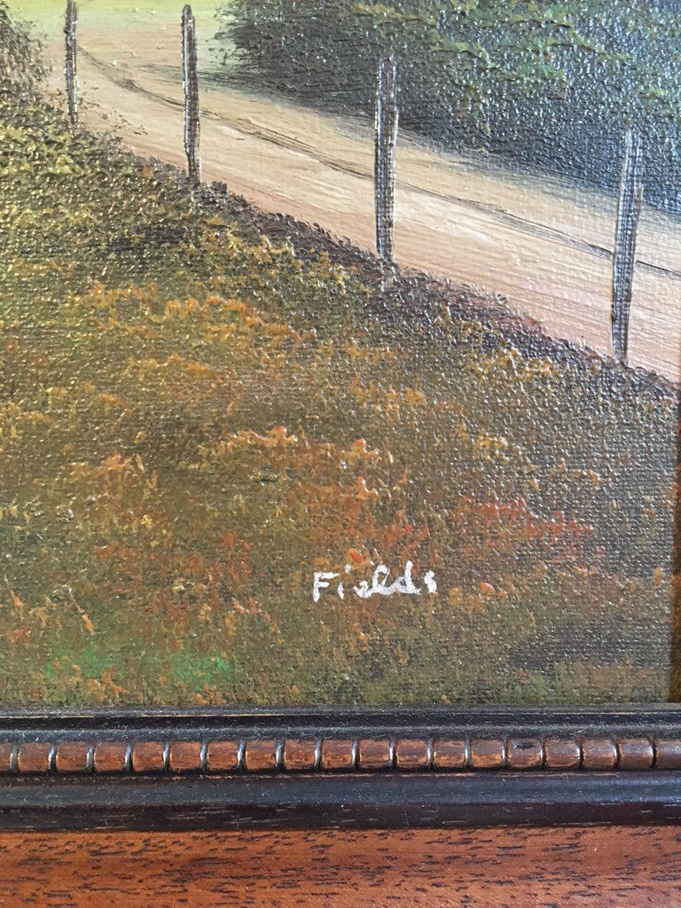 Fields - British Country Lane, Fine Impressionist Landscape, Signed ...
