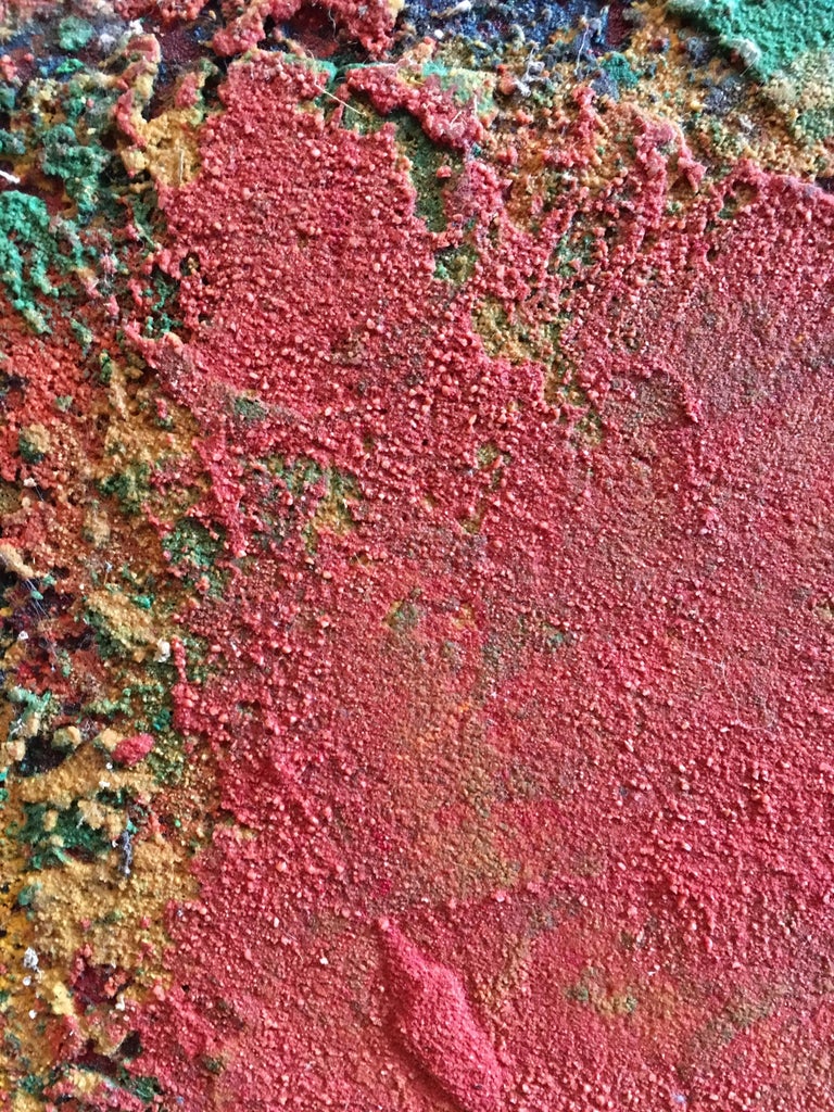 Unknown - Large Red Block Abstract, Mixed Medium, Original Painting For ...