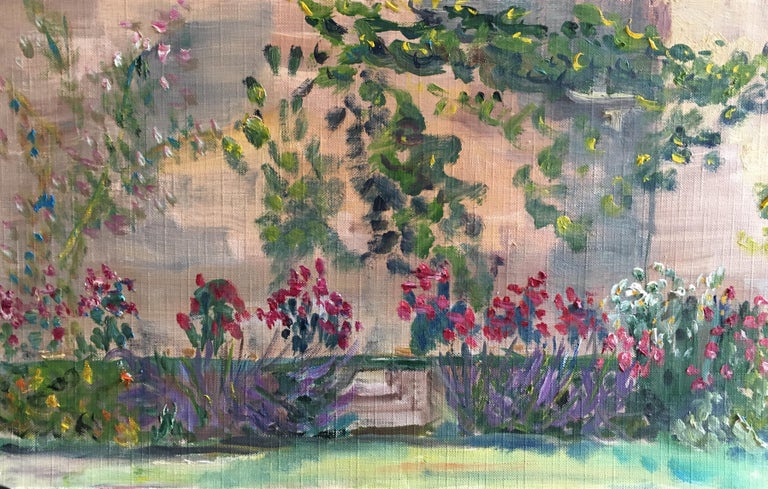 Unknown - Colourful Spring Garden, French Original Oil Painting For ...