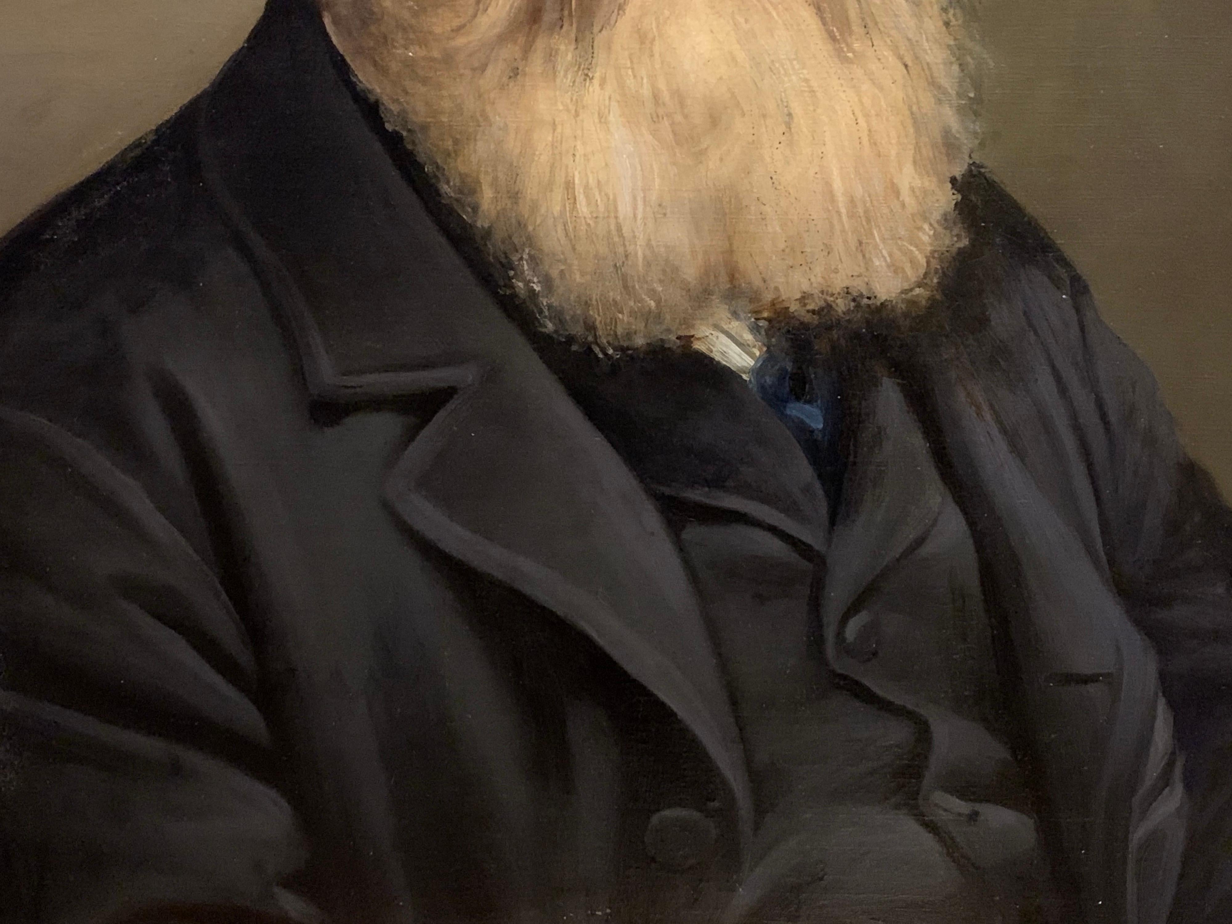 Unknown - Claude Monet?! Portrait of a Frenchman, circa 1900's oil on ...