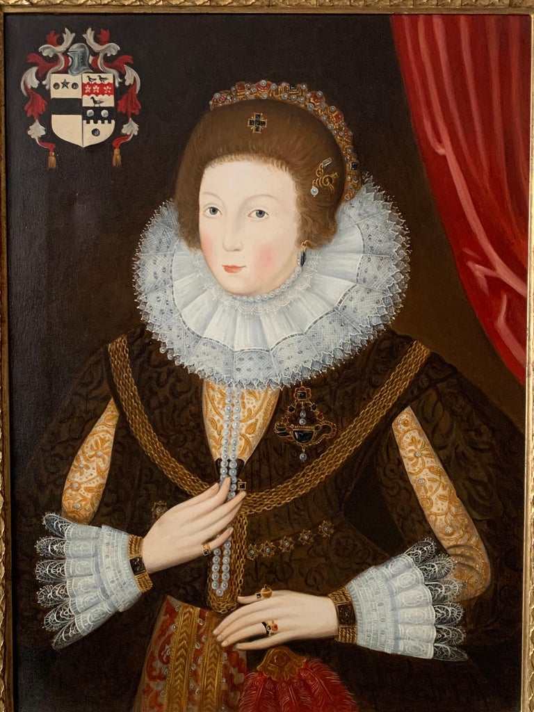 Paul Workman - Elizabethan Portrait of Noble Lady Large Framed English ...