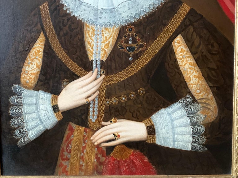 Paul Workman - Elizabethan Portrait of Noble Lady Large Framed English ...