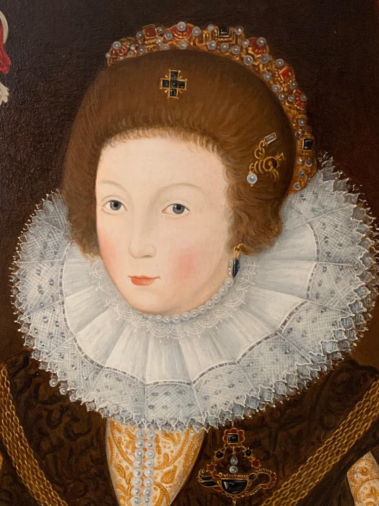Paul Workman - Elizabethan Portrait of Noble Lady Large Framed English ...