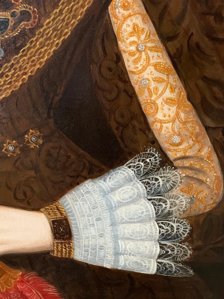 Paul Workman - Elizabethan Portrait of Noble Lady Large Framed English ...