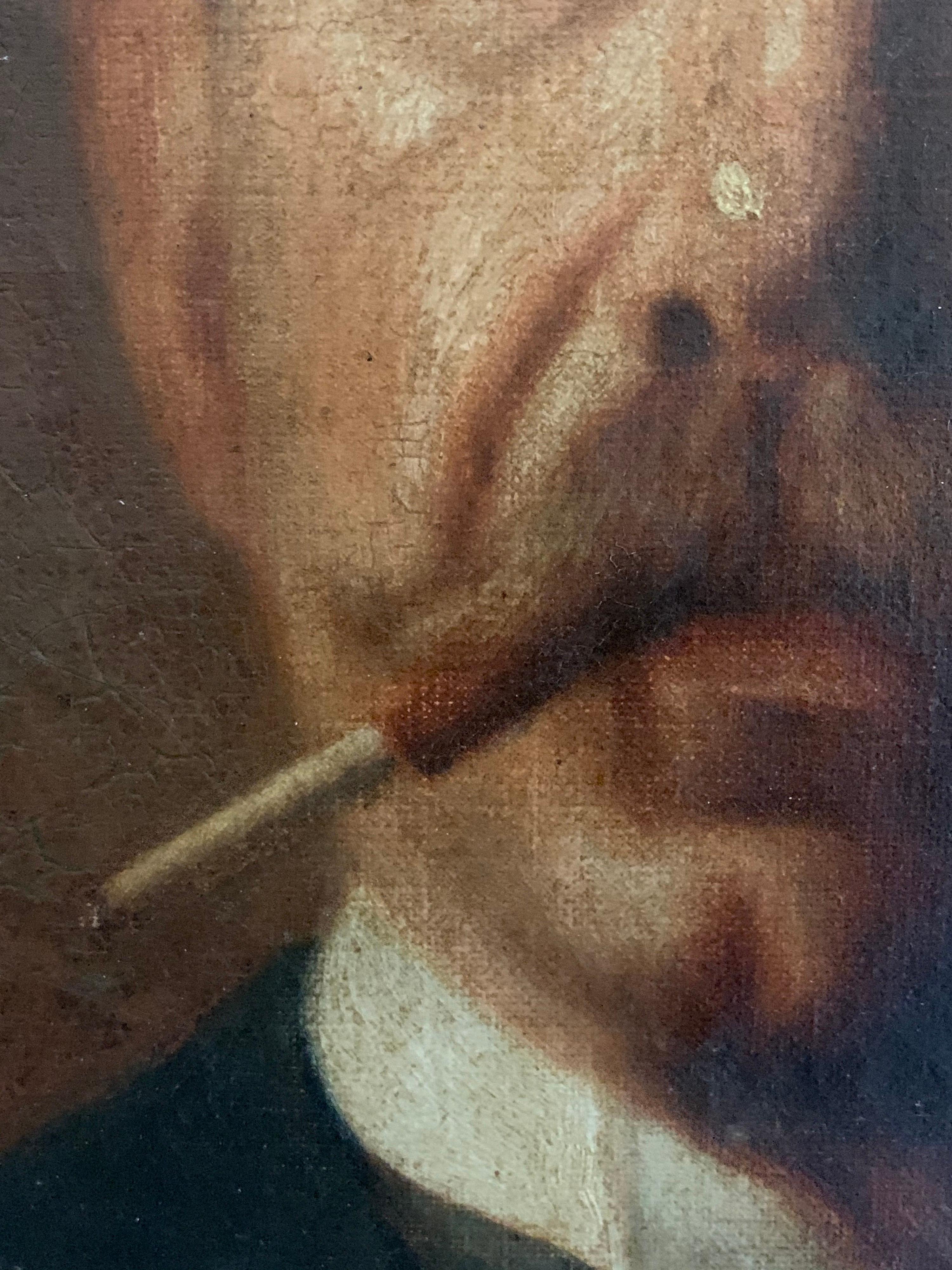 French Artist - 19TH CENTURY FRENCH OIL - PORTRAIT OF MOUSTACHED MAN ...