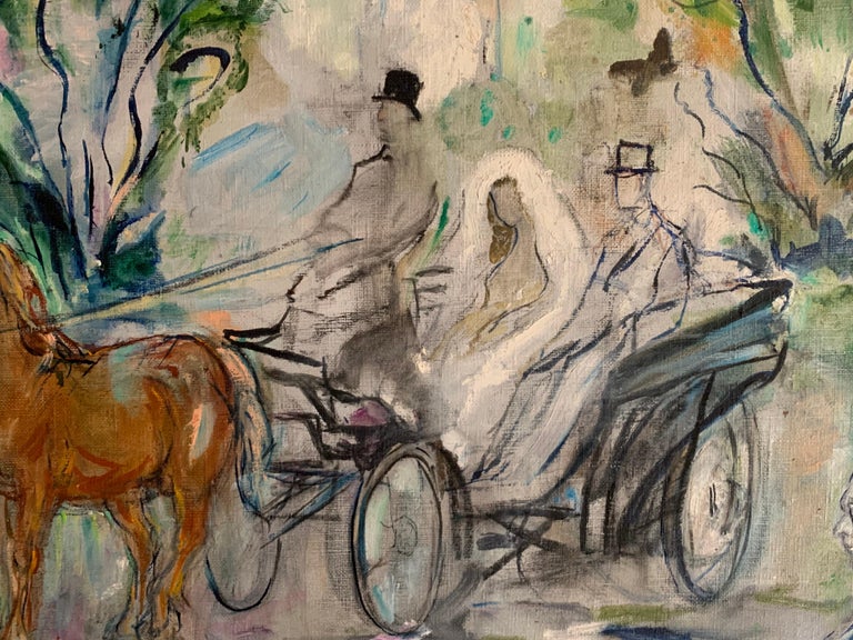 Janie Michels - Le chariot de mariage - Bridge and Groom leaving Church ...