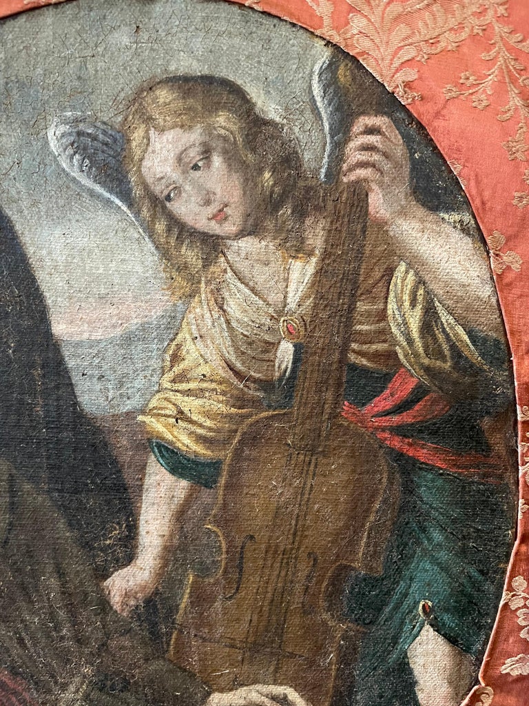 Italian master - 17th Century Italian Old Master Angel tending to Saint ...