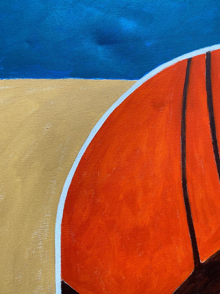 Michael Haswell - Abstract Painting by Listed British artist Reds Blues ...