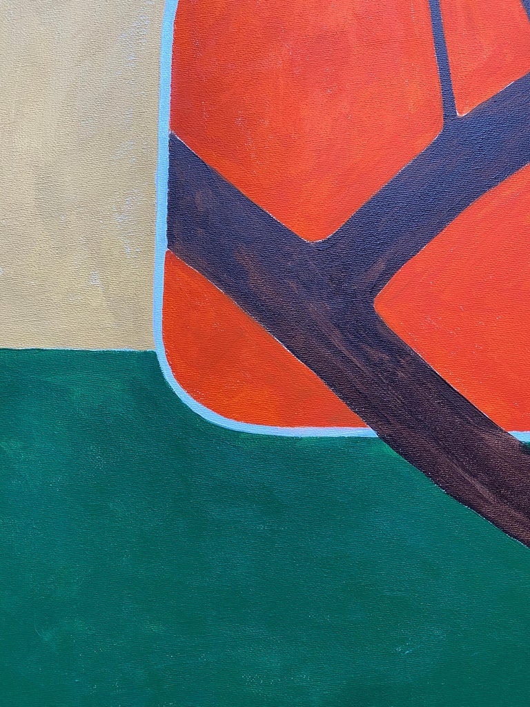 Michael Haswell - Abstract Painting by Listed British artist Reds Blues ...