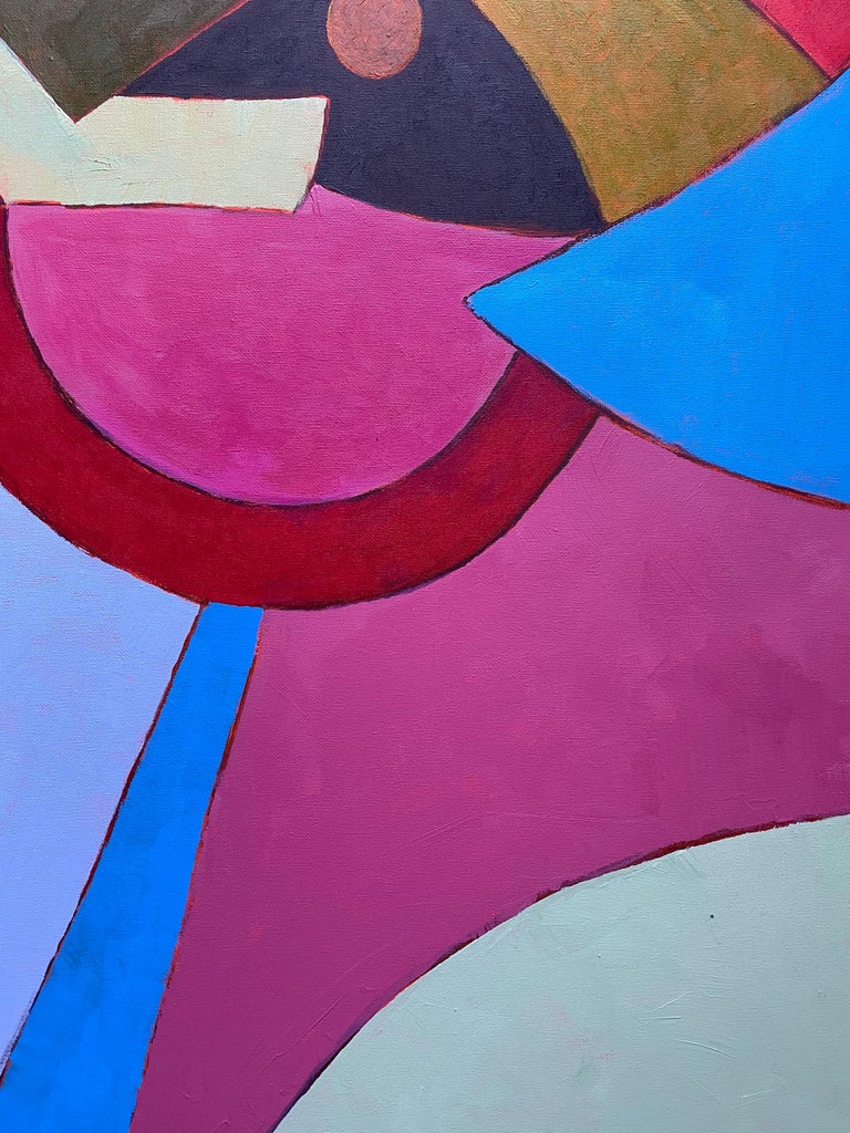 Michael Haswell - Geometric Abstract Painting by Listed British artist ...