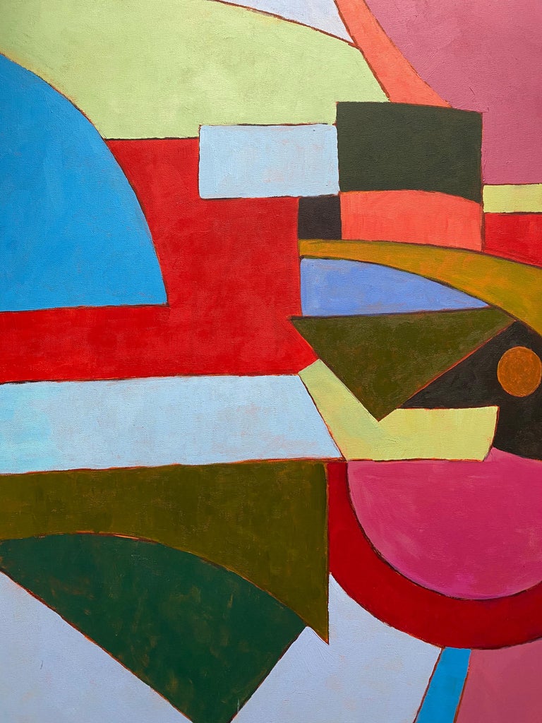 Michael Haswell - Geometric Abstract Painting by Listed British artist ...