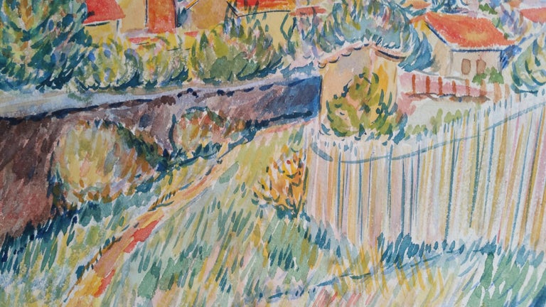 Louis Bellon - Provence Village Landscape Post-Impressionist Signed ...