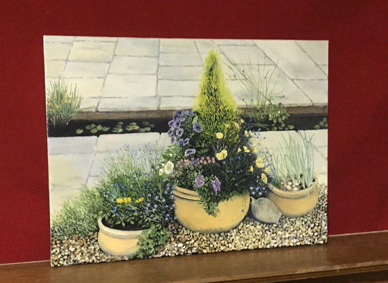 Roy Merrington - ROY MERRINGTON - FINE ENGLISH LARGE OIL - FLOWERS IN ...