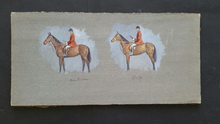 Eric Meade-King - 1930s Sporting Art Painting Equestrian Hunting Men ...