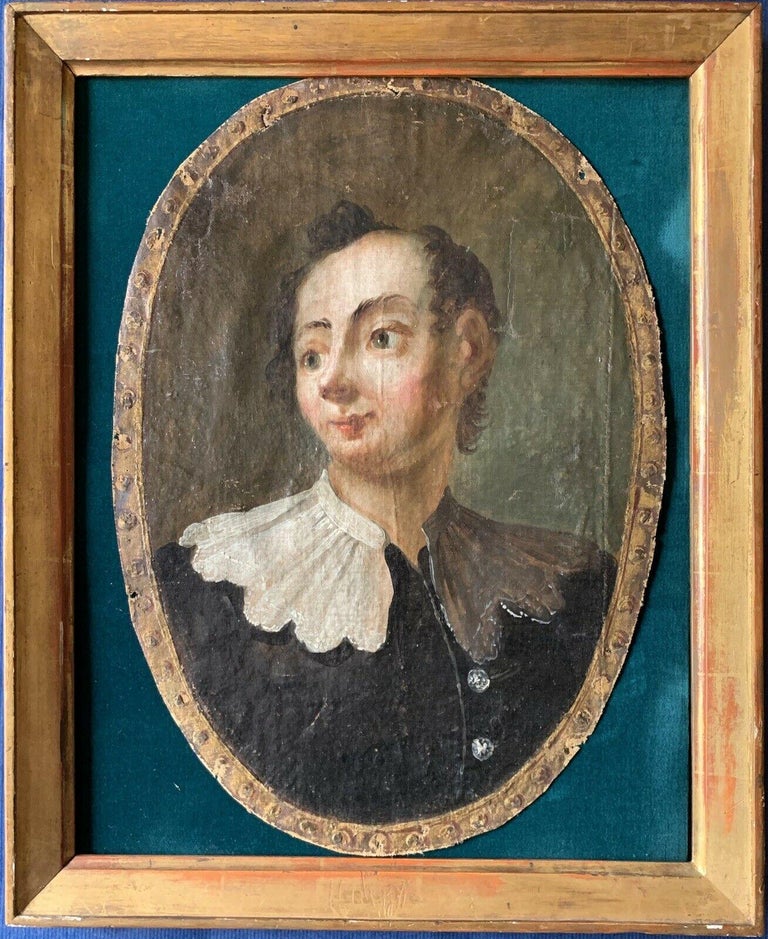 French Rococo - FINE 18th CENTURY FRENCH ROCOCO OVAL OIL - PORTRAIT OF ...