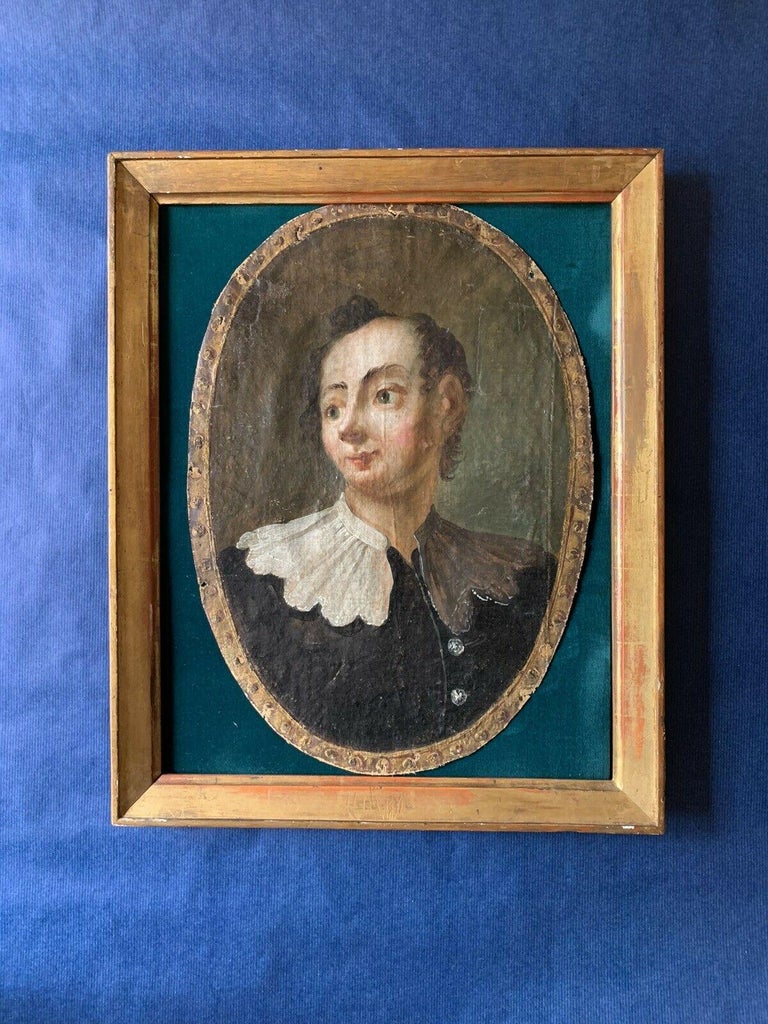French Rococo - FINE 18th CENTURY FRENCH ROCOCO OVAL OIL - PORTRAIT OF ...