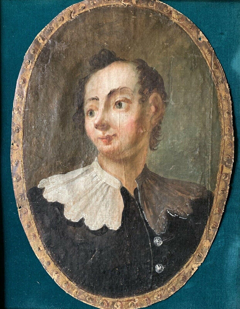 French Rococo - FINE 18th CENTURY FRENCH ROCOCO OVAL OIL - PORTRAIT OF ...