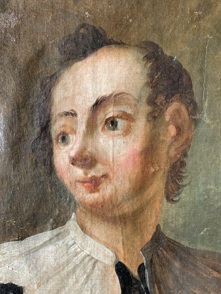 French Rococo - FINE 18th CENTURY FRENCH ROCOCO OVAL OIL - PORTRAIT OF ...